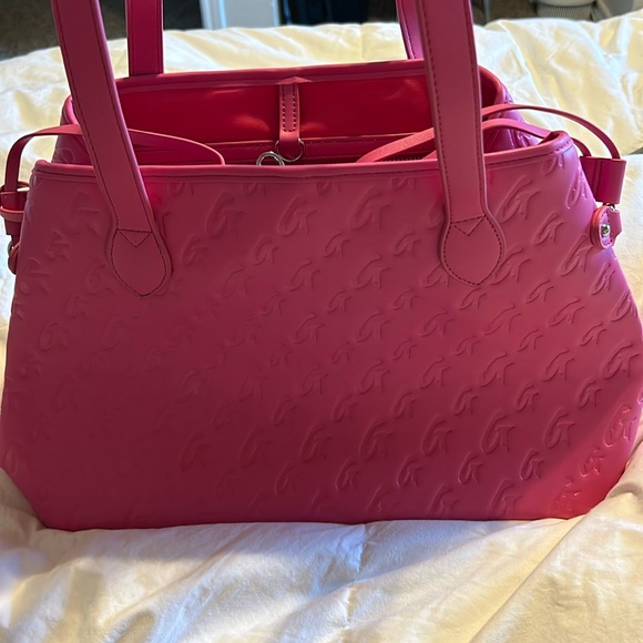 Glam-Aholic | Bags | Glamaholic Pink Monogrammed Tote Bag | Poshmark
